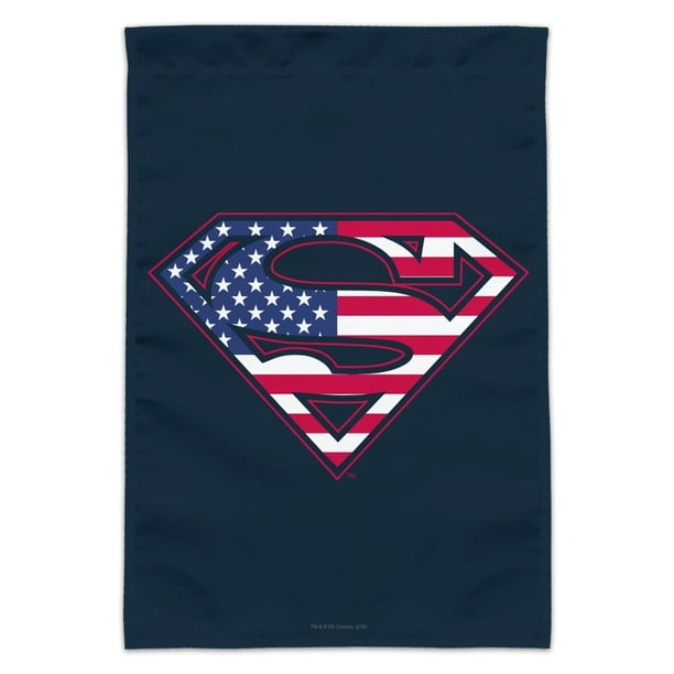Superman USA American Flag Shield Logo Garden Yard Flag - Walmart.com