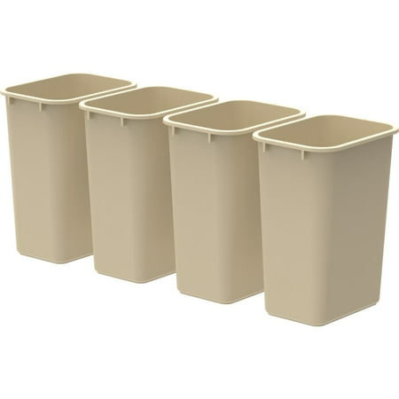 Large/Tall Waste Basket, Beige (Case of 4) | Walmart Canada