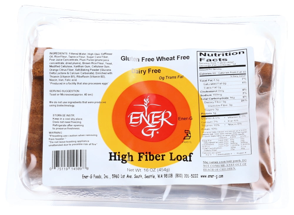 Ener-G Foods Loaf High Fiber Rice, 16 Oz - Walmart.com