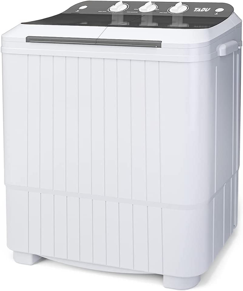 TABU Portable Washing Machine, Mini Washer, 16.5lbs Compact Twin Tub ...