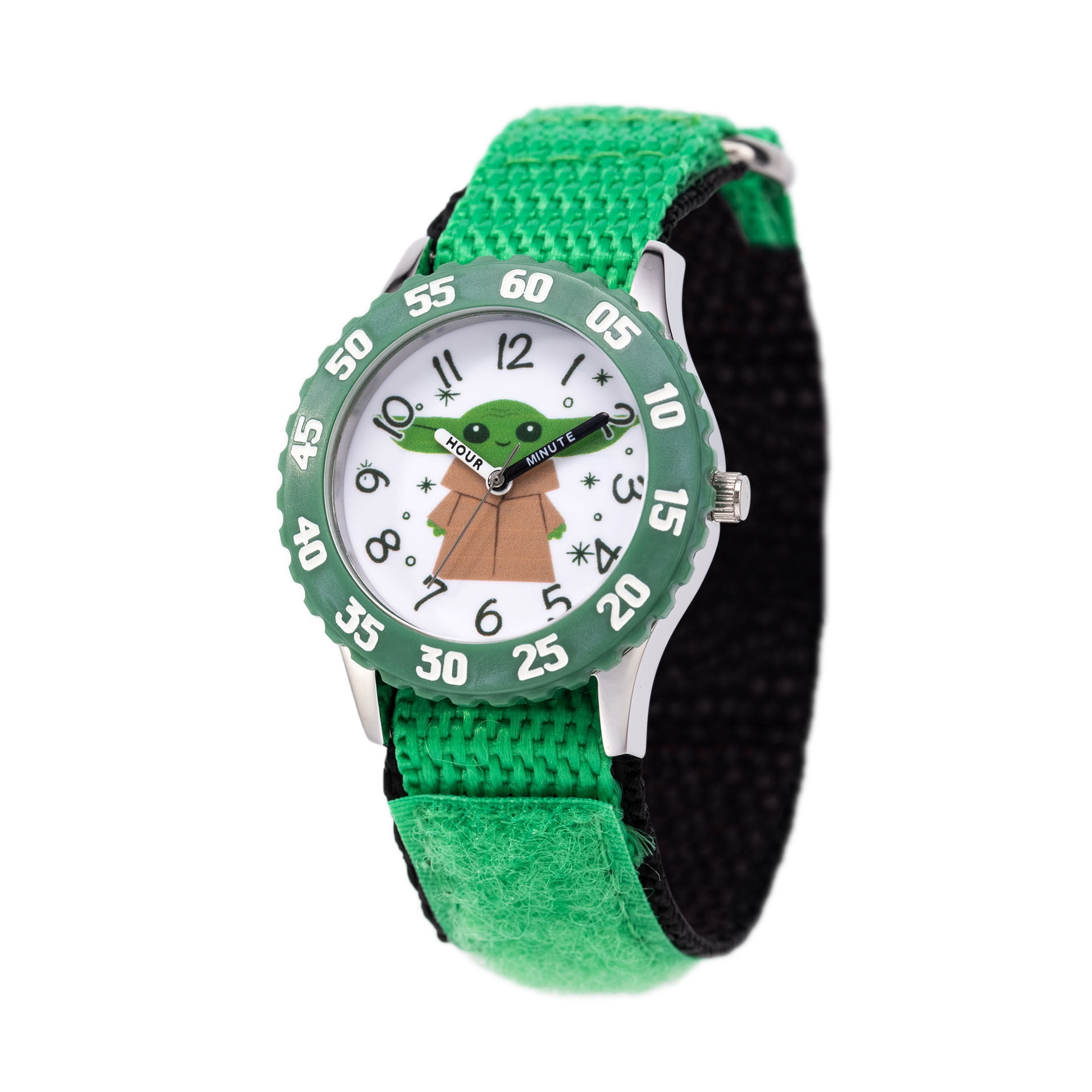 Star Wars The Child, Grogu Boys' Green Bezel Stainless Steel Time ...