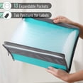 Mr. Pen- Accordion File Organizer, 13 Pockets, Green, Document ...