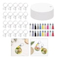 80 Pcs Sublimation Keychain Kits with Aluminum Blanks Colorful Tassels ...