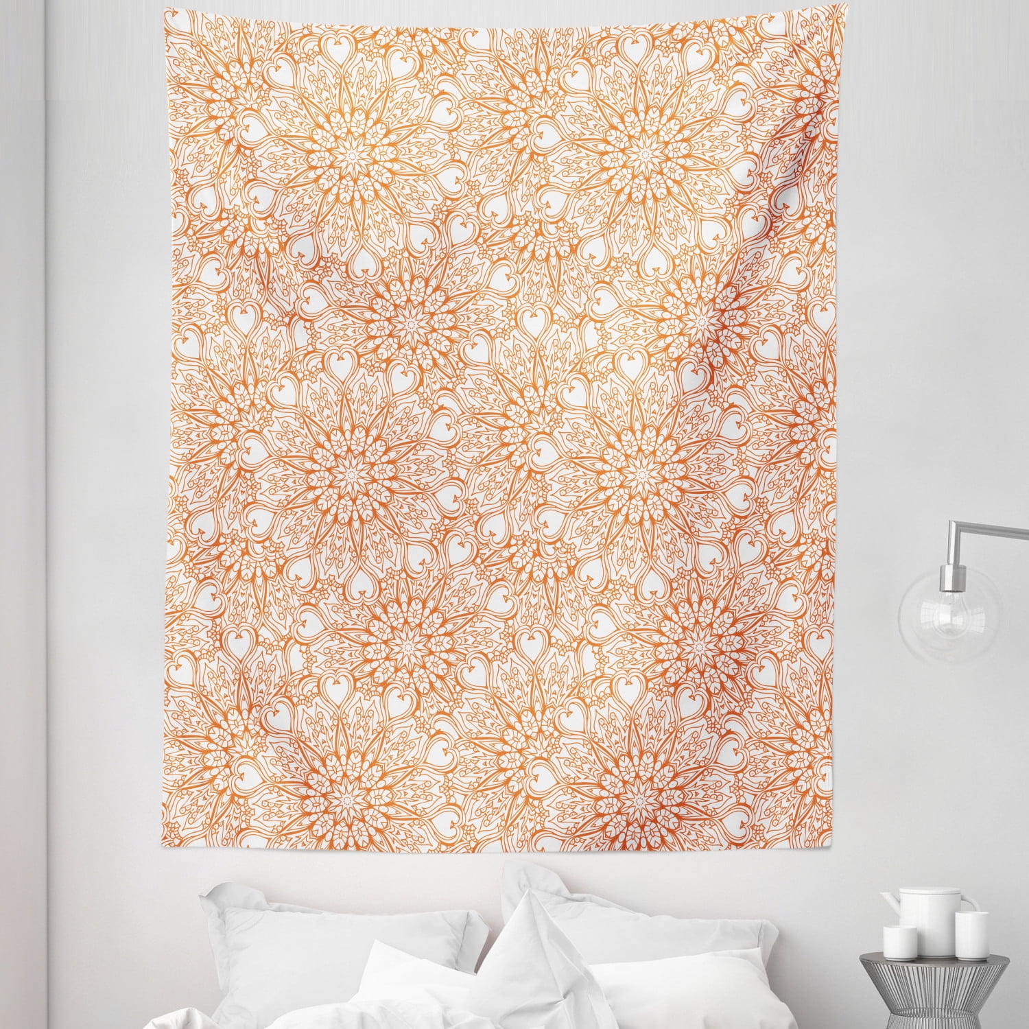 Abstract Tapestry, Tangled Monochrome Art of Hearts Streaks and Shapes ...