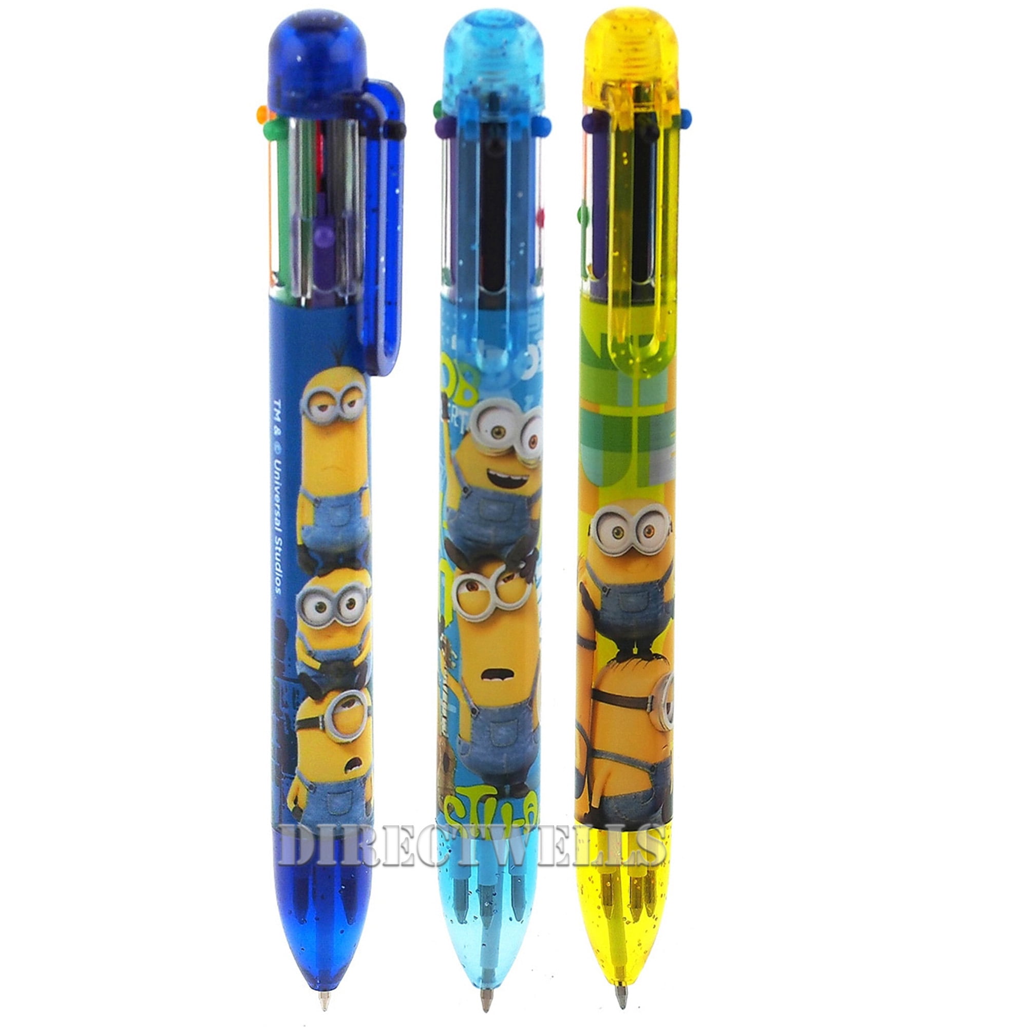 3 Minions Authentic Licensed Multicolors Pens Assorted Colors ( 3 Pens ...