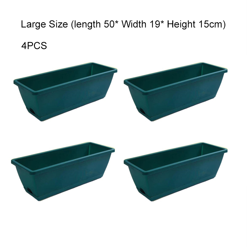 Plastic Flower Pots Family Balcony Plants Vegetables Large Rectangular ...