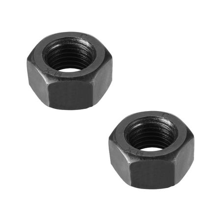 2 pcs M27 Metric Carbon Steel Grade 8.8 Hexagon Hex Nut Black - Walmart.com