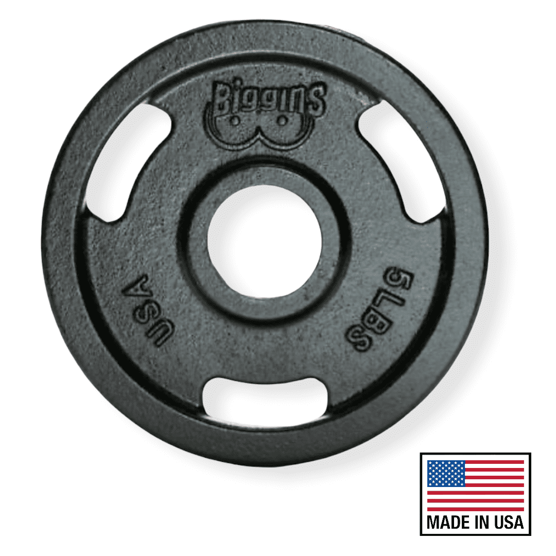 Biggins Iron Olympic Cast Iron Weight Plates, Single, 5 lb. - Walmart.com