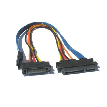SAS 29 Pin to 7 Pin SATA Cable with 15 Pin SATA Power Cable 6 Inches ...