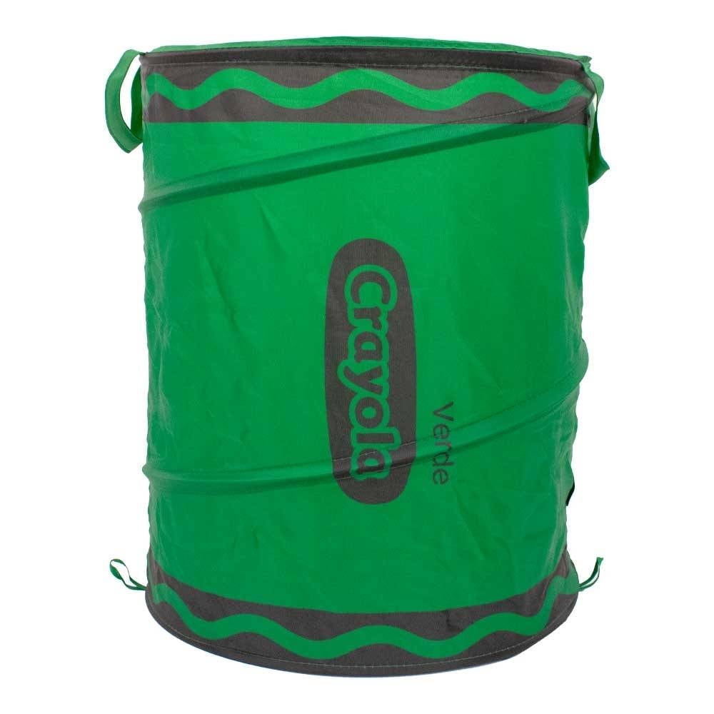 Cesto Crayola de Poliéster Diseño de Crayola con Tapa y Asa Verde ...