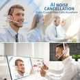 Headset with Mic for Work, Headphone with AI Noise Cancelling Mic for ...