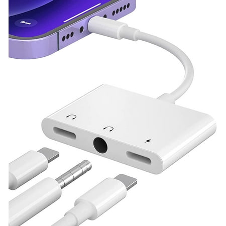 iPhone Headphones Adapter,Lightning to 3.5mm Headphone Jack Adapter ...