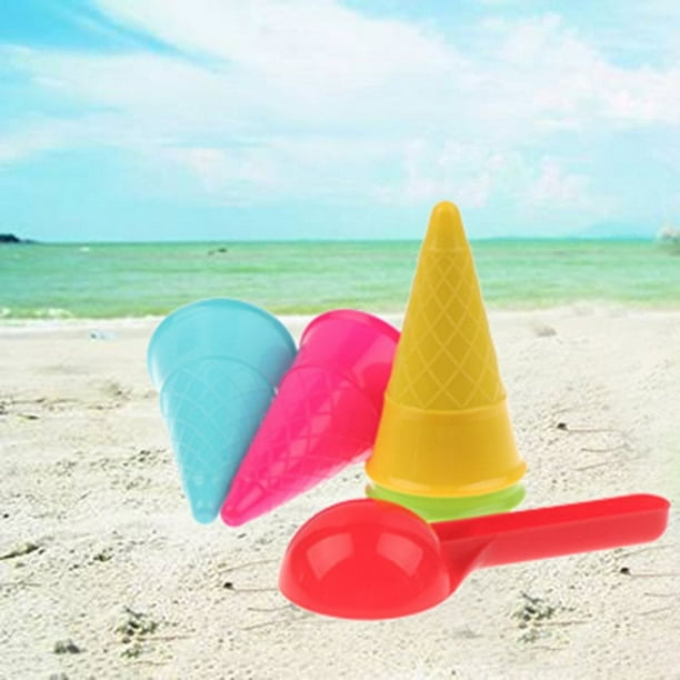 HAOAN 5 Pcs/lot Cute Ice Cream Cone Scoop Sets Beach Toys Sand Kids ...