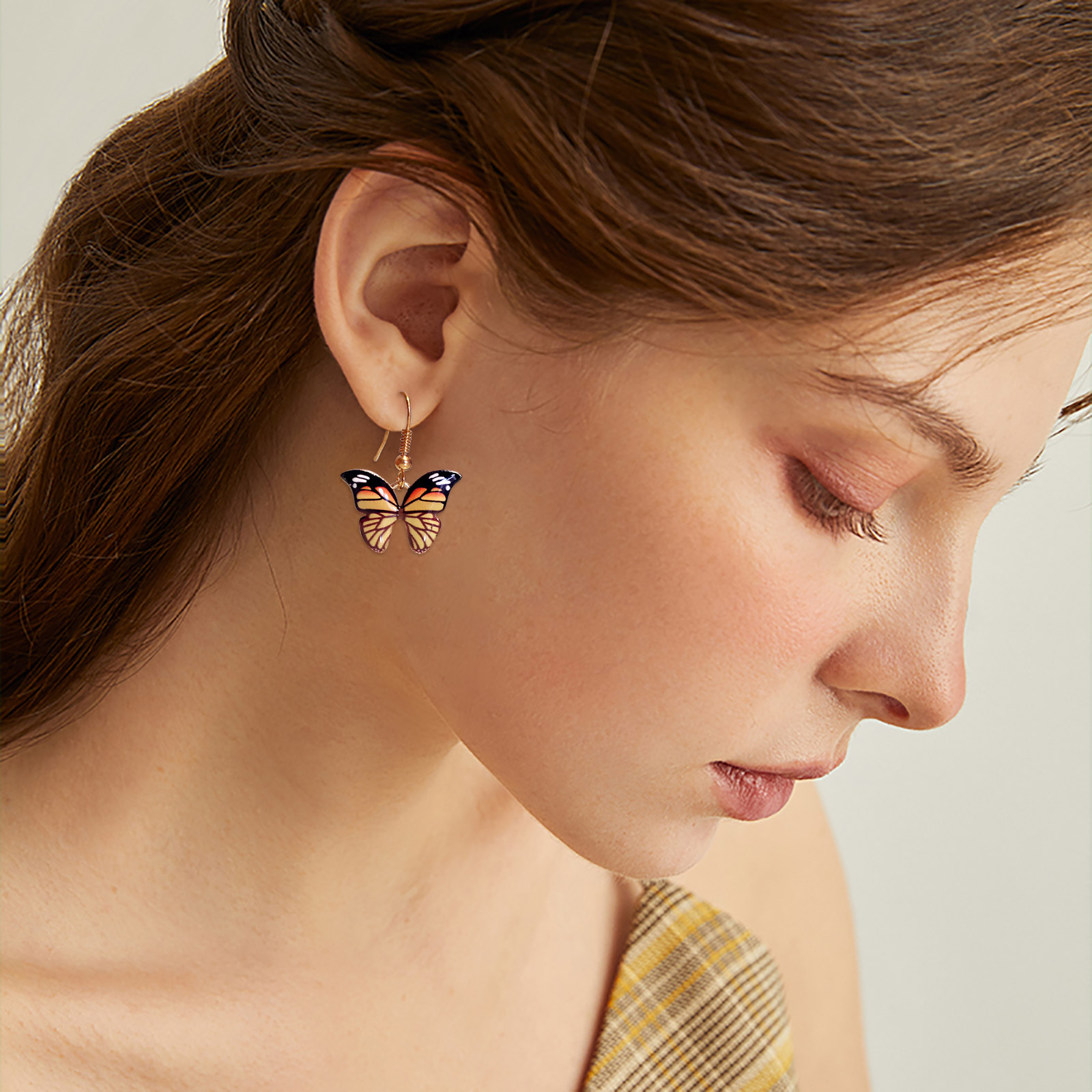 Brandy melville butterfly drop elastischer earrings