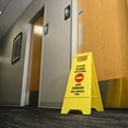 Restroom Closed for Cleaning Sign, Bilingual Bathroom Floor Sign, 1 ...