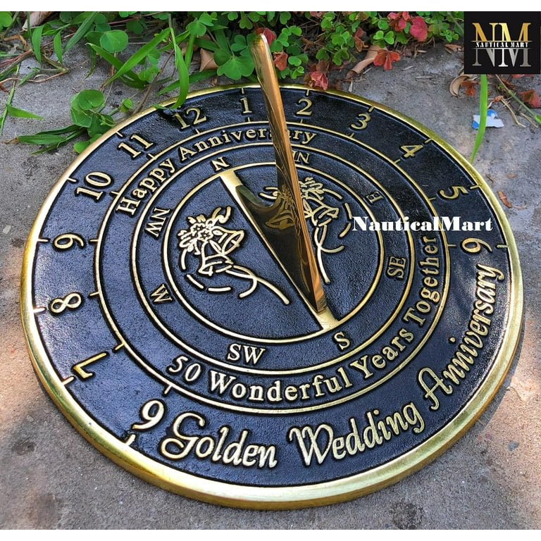 50th wedding anniversary sundial | Honestweddingadvice.com