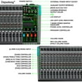 Depusheng PA16 Audio Mixer 16-Channel Mixing Console 48V 256DSP Reverb ...