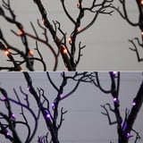 Nearly Natural 6ft. Pre-Lit Halloween Minimalist Twig Artificial Fall ...