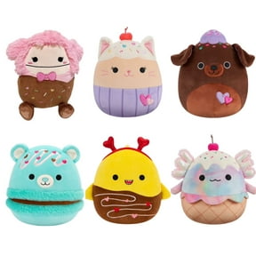 Squishmallow 5" Valentine's Set of 6 2025 Cow, Praying Mantis, Monster ...