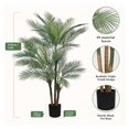 Artificial Golden Cane 6ft Tall – Large Triple Fake Tropical Tree with ...