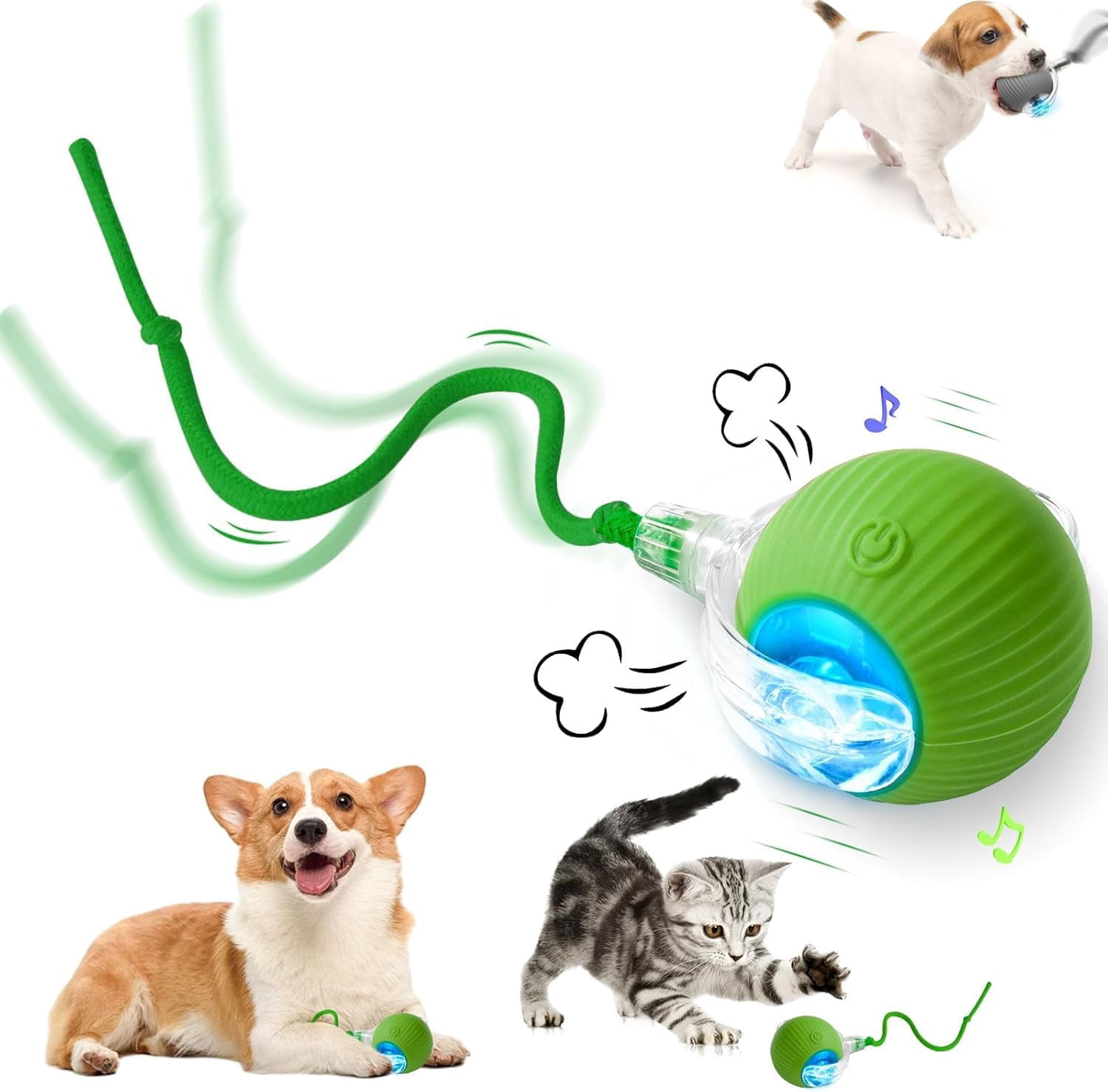 MARVA 360° Smart Chewie Viral Rolling Ball, Interactive Cat Dog Toys ...