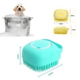 Pet Grooming Bath Massage Brush with Soap and Shampoo Dispenser Soft ...