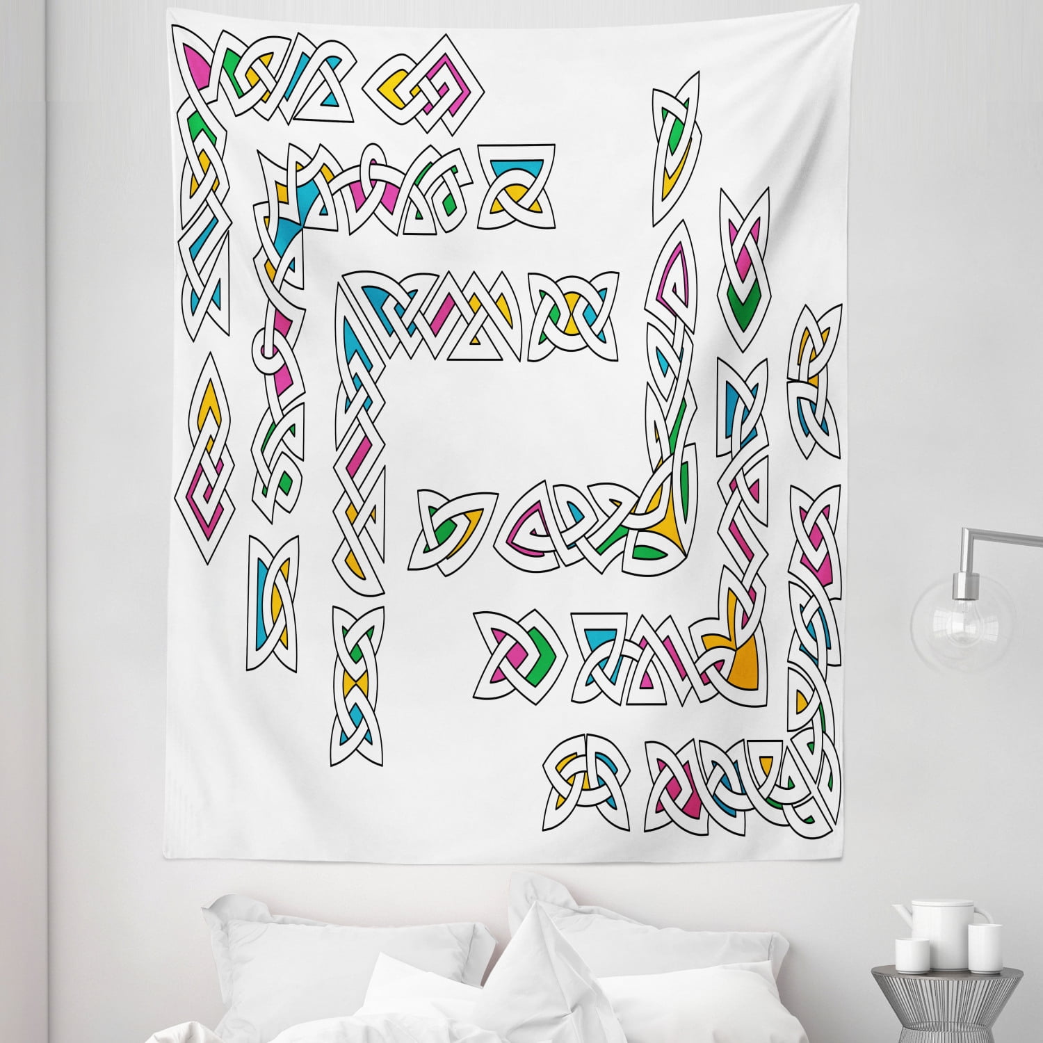 Irish Tapestry, Celtic Ornament Patterns Set Colorful Vibrant Entangled ...