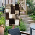 Brown Patchwork Garden Flag 28x40 Inch Modern Abstract Coffee Brown ...