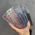 Color Transparent Card Pack Case for iPhone 11 12 13 14 15 16 Pro Max ...