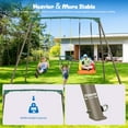 KloKick Heavy Duty Metal Swing Set for Kids & Adults, 600lb Capacity ...