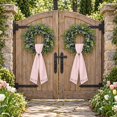 Pink Halloween Wreath Sash for Front Door, Funny Ghost Cute Cartoon ...