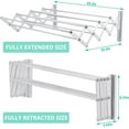 X-cosrack Wall Mounted Clothes Drying Rack, Retractable Steel Folding ...