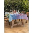 Colorful Leaf Tree Rectangle Outdoor Tablecloth with Umbrella Hole ...
