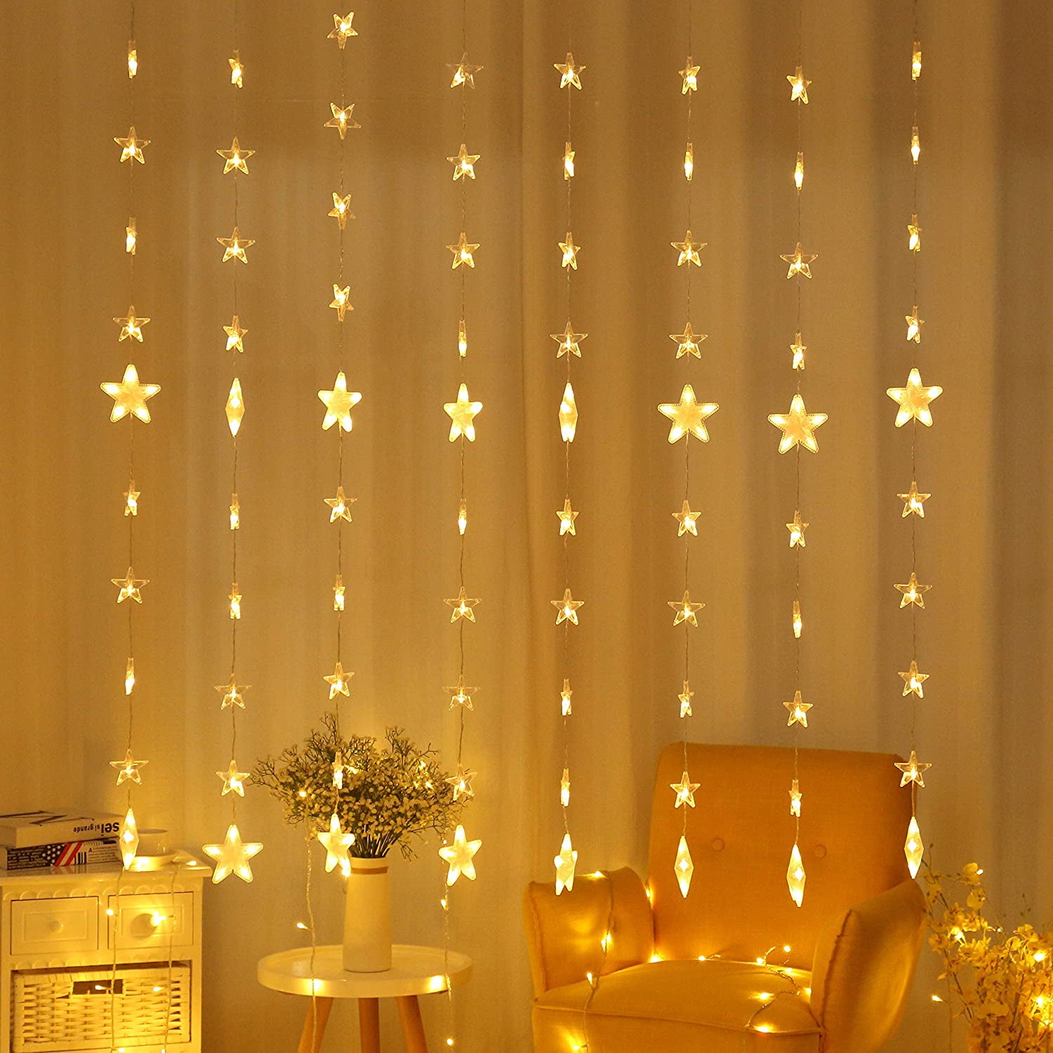 Click here for Geecy Window Star String Lights 144 Led 80 Starry... prices