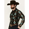 Rock & Roll Denim Men's And Southwestern Print Long Sleeve Snap Stretch ...