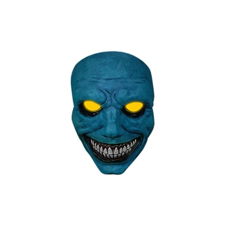 Horror Halloween Horror Mask Exorcist Smile White Eyed Headgear Face ...