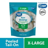 Great Value Frozen Raw Super Colossal Shell-on Tail-on Easy Peel Shrimp ...