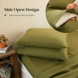 Simple&Opulence 100% Linen Sheet Set-Pure Linen Bedding Sheet-4 Pieces ...