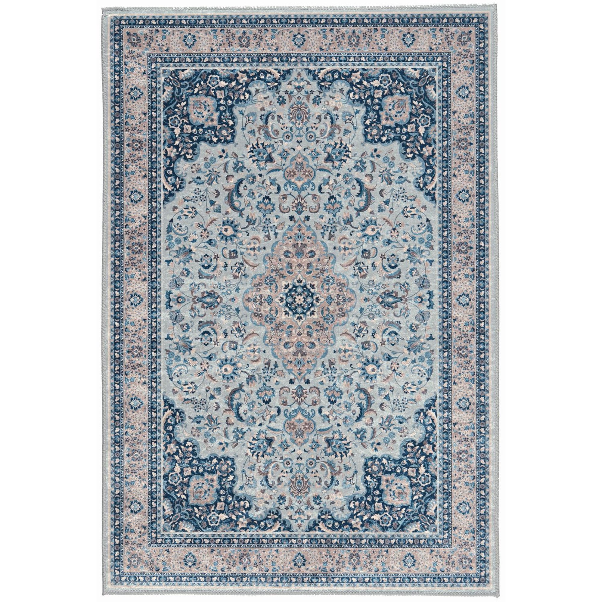 Click here for Linon Emerald Paulson Cream & Blue 5 X 7 Area Rug... prices