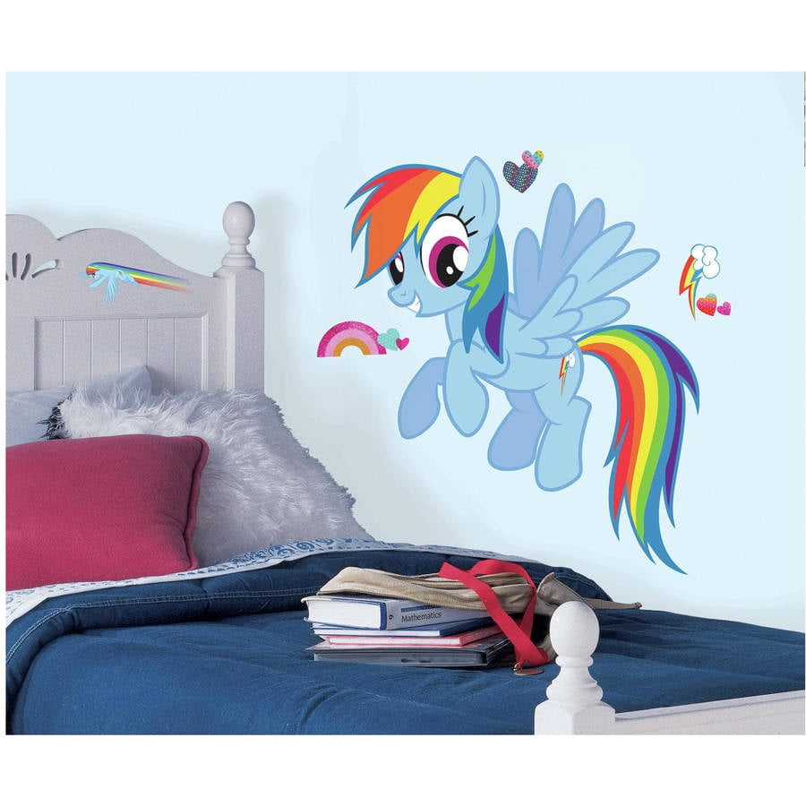 Home & Living Wall Décor My Little Pony Retro Rainbow Personalised Name ...