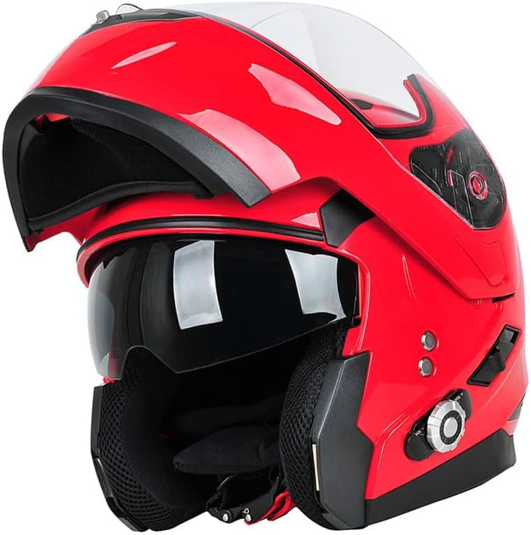Martian Motorcycle Bluetooth Helmet Modular Full Face Flip up Dual ...
