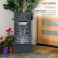 Alpine Corporation 32" Tall Cascading Stone Wall Fountain with LED ...