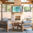 Abstract Teal Outdoor TV Cover 52 to 55 inch Aqua Marble Cracks Texture ...