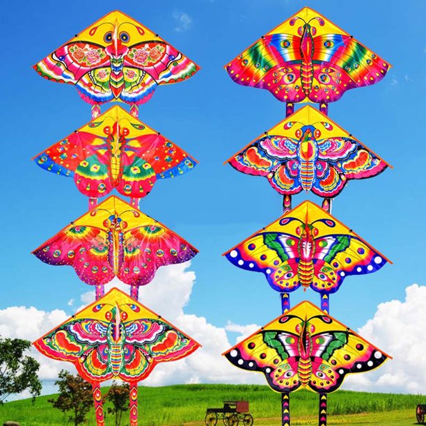 Cheers Outdoor Colorful Cartoon Butterfly Flying Kite Children Kids Play Game Toys - Walmart.ca