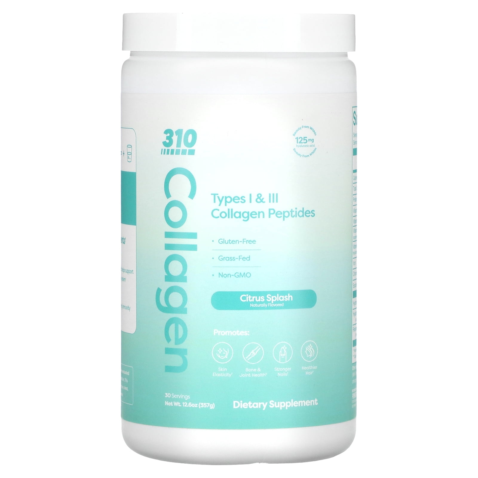 Collagen, Types I & III Collagen Peptides, Citrus Splash, 12.6 oz (357 ...
