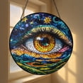 Abstract Eye Stained Glass Suncatcher – Artistic Window Hanging Decor ...