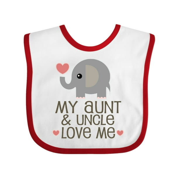 Inktastic Aunt and Uncle Love Me Nephew Gift Baby Boy or Baby Girl Bib - Walmart.com