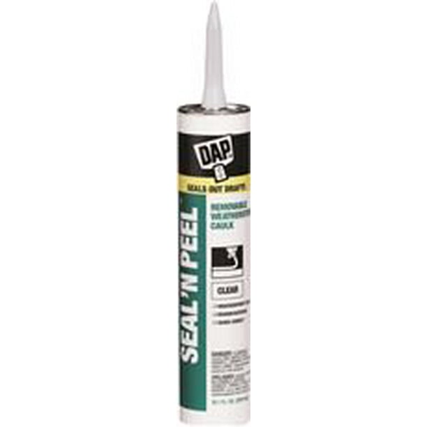 DAP REMOVABLE WEATHERSTRIP CAULK, CLEAR, 10 OZ. - Walmart.com - Walmart.com DAP REMOVABLE WEATHERSTRIP CAULK, CLEAR, 10 OZ. - Walmart.com - Walmart.com