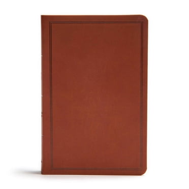 CSB Large Print Compact Reference Bible, Brown Leathertouch (Large ...