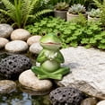 LEFTHIGH Home Resin Garden Statues Cute Frog Figurines for Outdoor ...